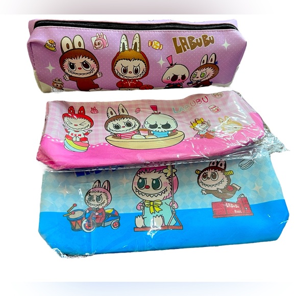 Bags | Labubu Cartoon Pencil Cases Set Of 3 | Poshmark